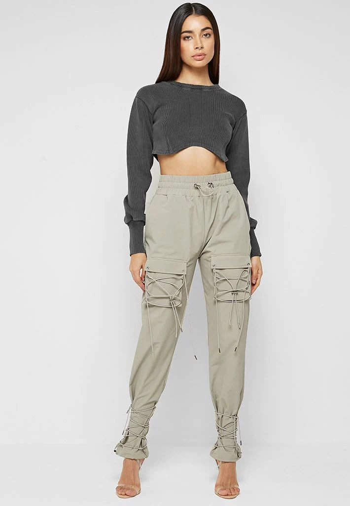 Cargo Pants with Bungee Cord - Beige – THE MILLI