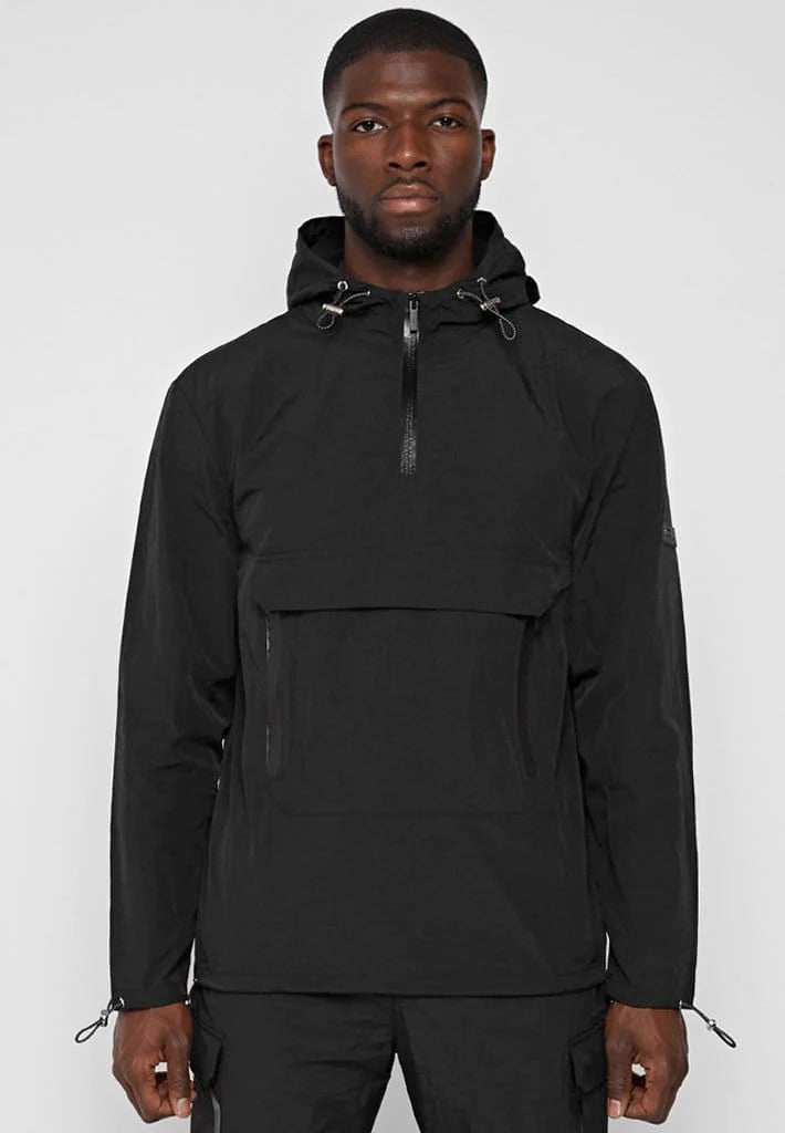 Crinkled Nylon Overhead Jacket - Black – THE MILLI