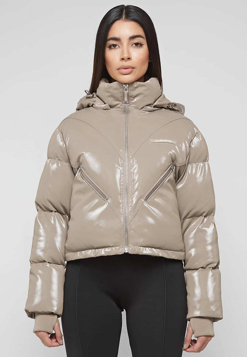 High Shine Puffer Jacket - Beige – THE MILLI