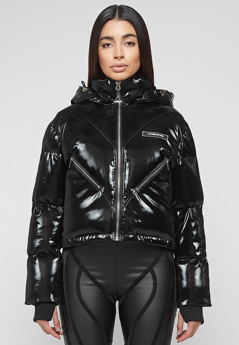 High Shine Puffer Jacket - Black – THE MILLI