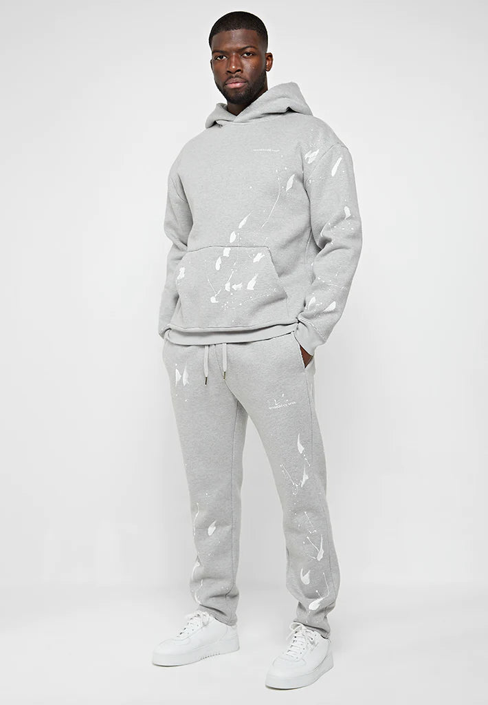 Paint Splatter & Distressed Track Pants - Grey – THE MILLI